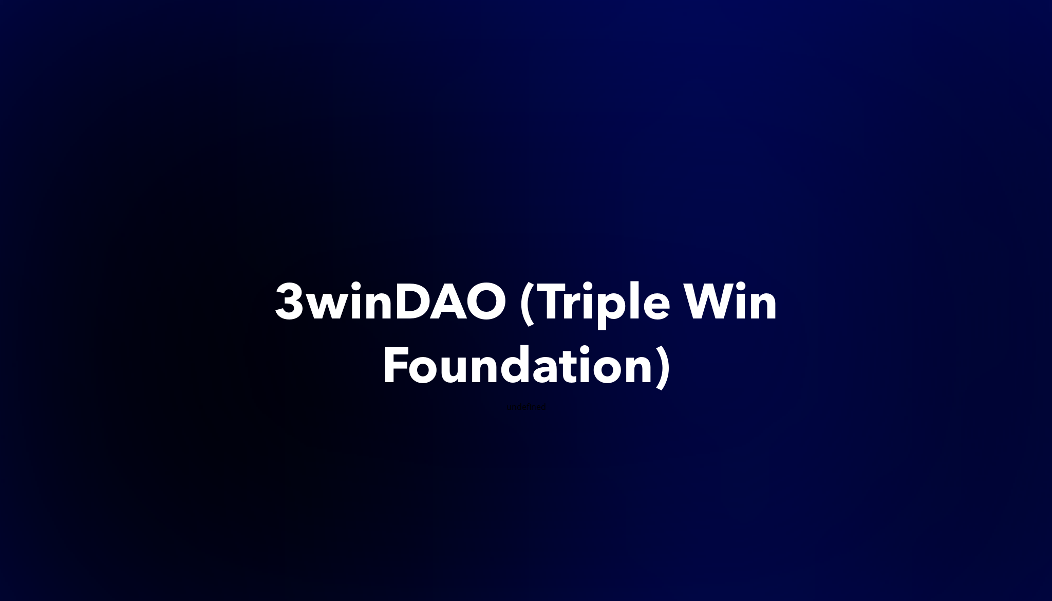 3winDAO (Triple Win Foundation) | Dework
